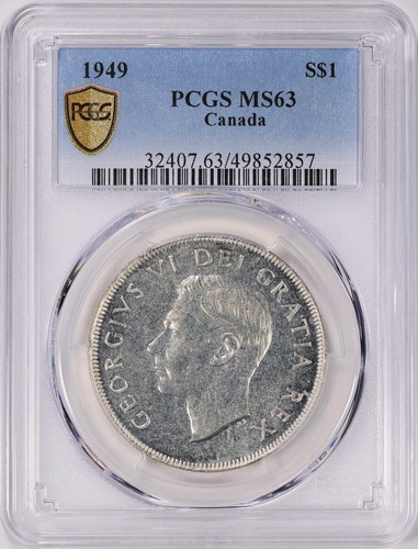 Canada 1949 Silver Dollar Newfoundland KM-47 PCGS MS-63 | eBay