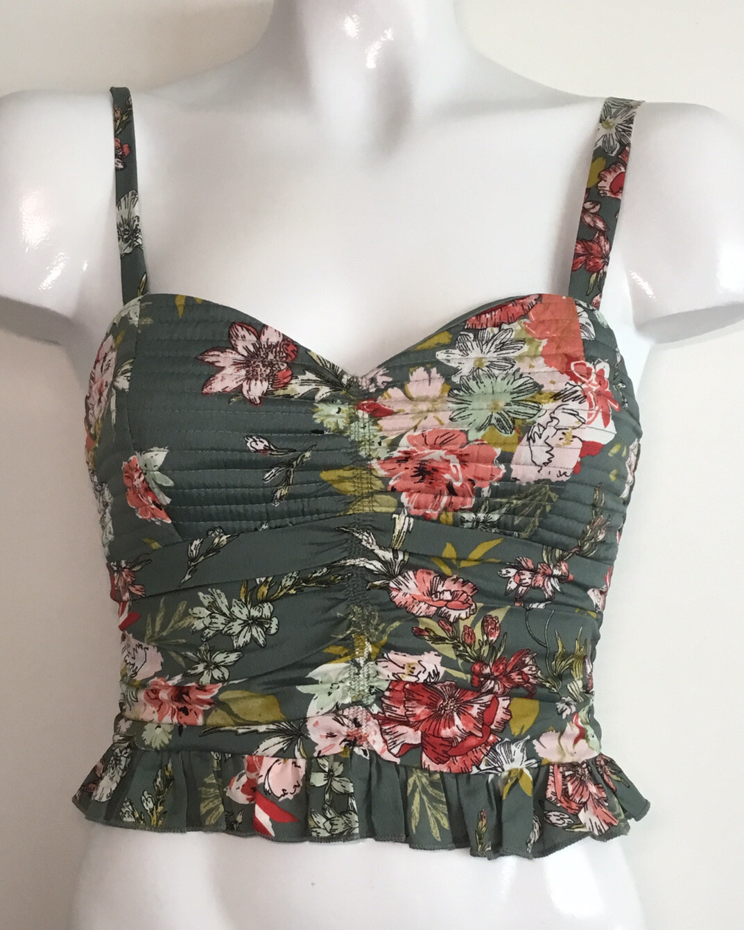 Band Of Gypsies BOG Collective Smocked Floral Ruffle … - Gem