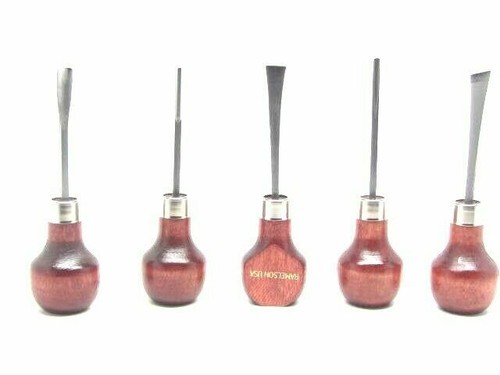 U J Ramelson 15 Beginners Micro Wood Carving Tools Palm Handles ...