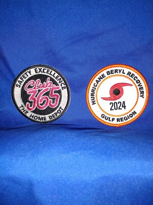 THE HOME DEPOT HURRICANE BERYL RECOVERY RETAIL & CLUB 365 PATCH LOT NEW ...