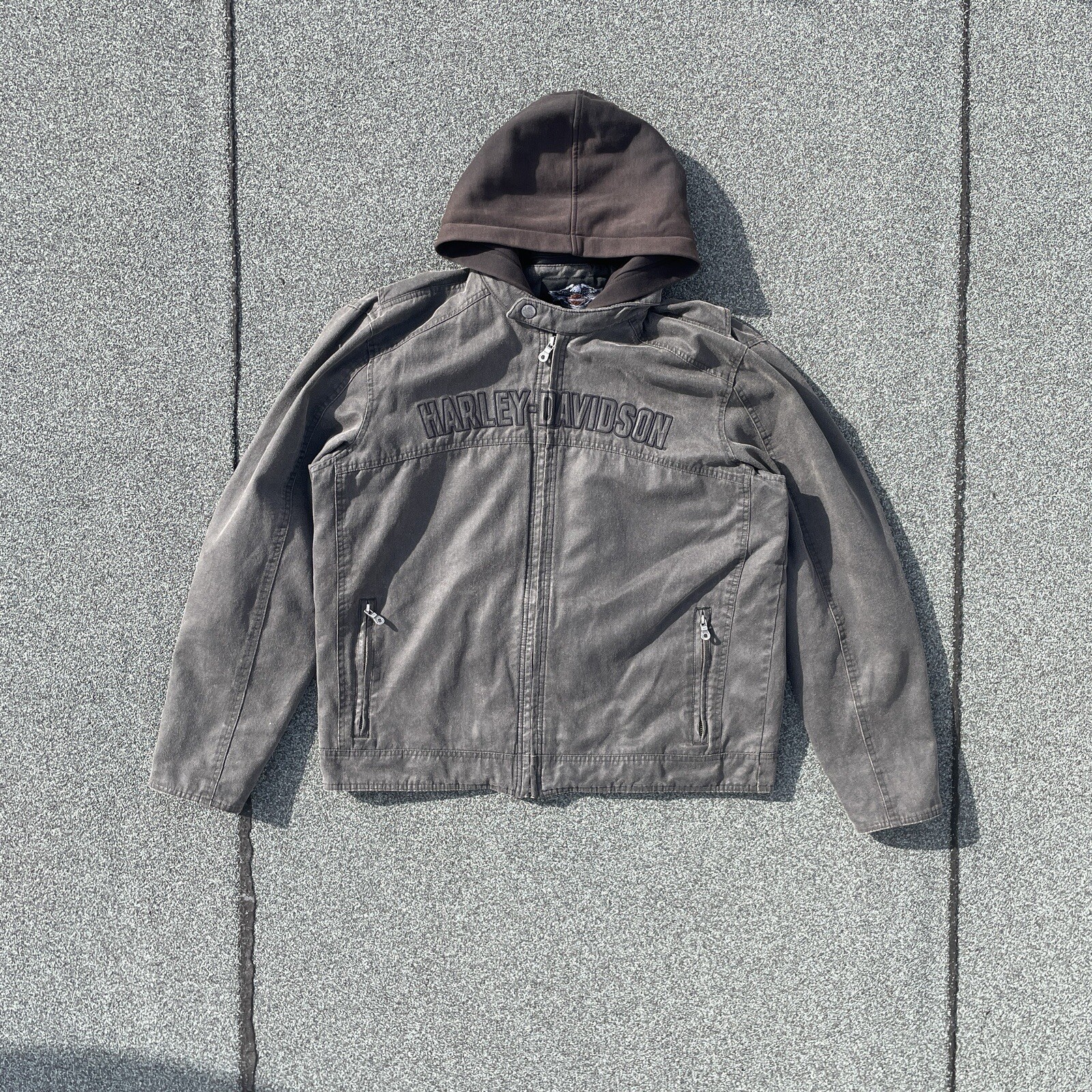 Vintage Y2K Harley Davidson Biker Jacket - Gem