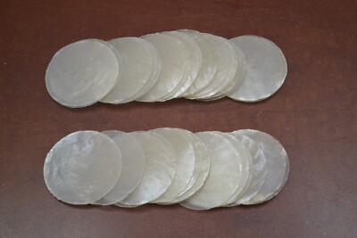 50 PCS NATURAL ROUND FLAT CAPIZ SEA SHELL BLANK DISKS 2" #7518 | eBay