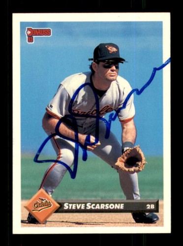 1993 Donruss #381 Steve Scarsone AUTOGRAPHED!!! Orioles 236707 | eBay