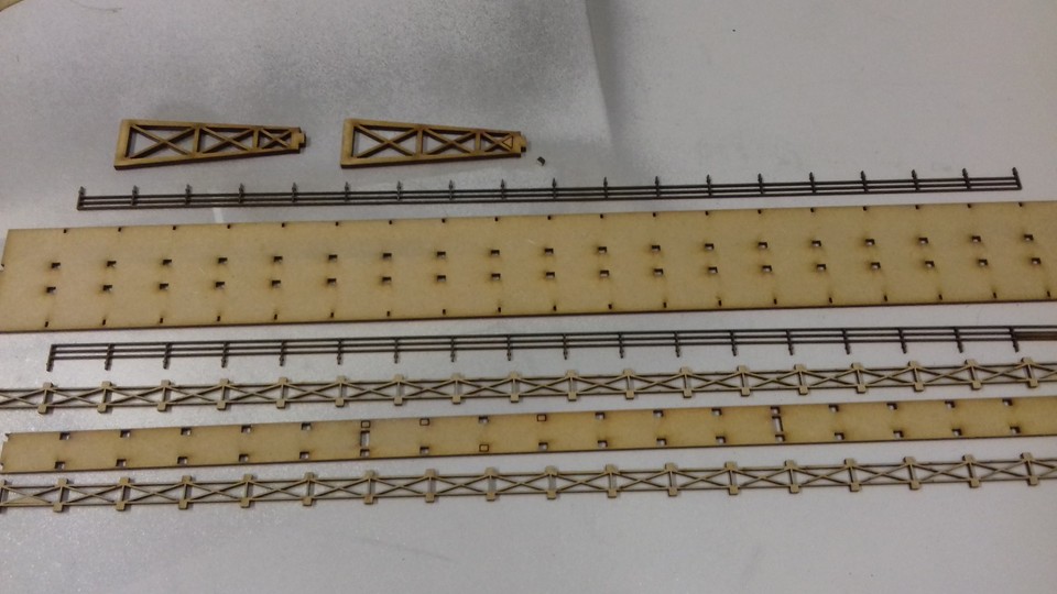 Laser Cut OO Gauge Model Railway Viaduct Bridge Kit Single Track 58cms ...