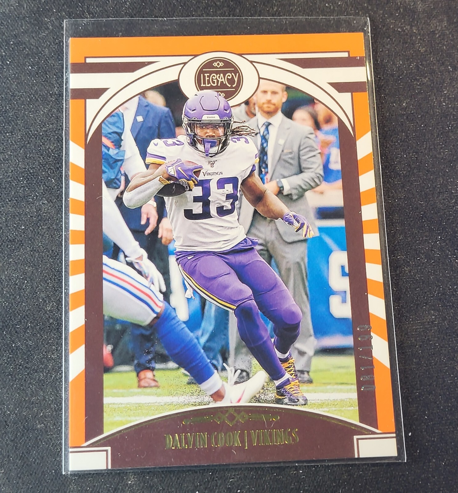 2020 Panini Legacy #69 Dalvin Cook Vikings Football Card Orange ...