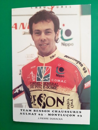 CYCLISME carte cycliste JEAN PIERRE DUBRACKA équipe BESSON CHAUSSURES ...