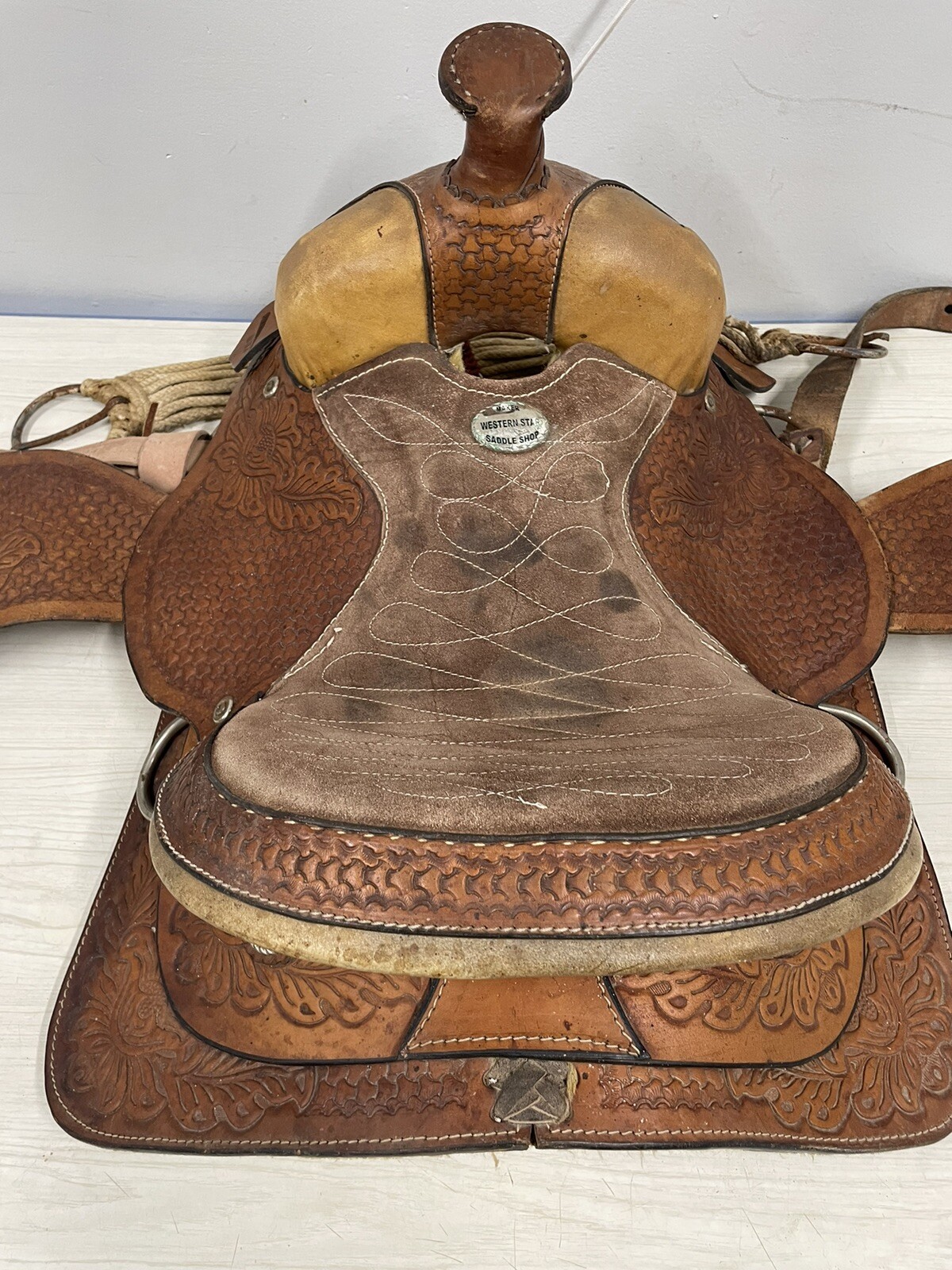 Used 13.25" Seat Western Star all-purpose saddle w/rawhide cantle ...