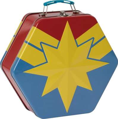 Marvel - Captain Marvel - Badge Shaped Tin Tote | eBay