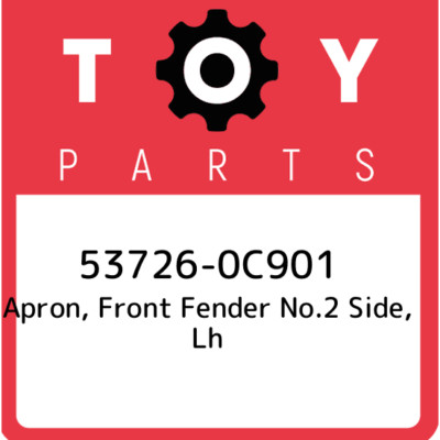 53726-0C901 Toyota Apron, front fender no.2 side, lh 537260C901, New ...