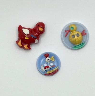 Vintage Goofy BUTTON LOT 3 Plastic Goofy Duck Bird Buttons | eBay