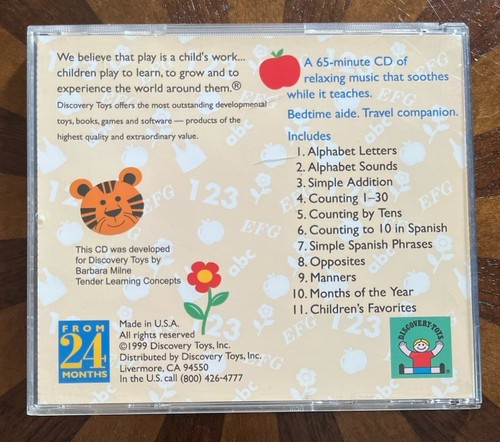 Sounds Like Fun Discovery Toys Audio CD ABC Card with Visuals Teaching ...