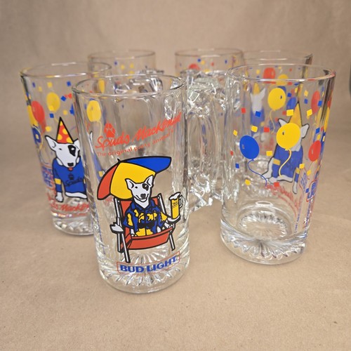 Spuds Mackenzie The Original Party Animal Bud Light Beer Mug 1987 Set ...