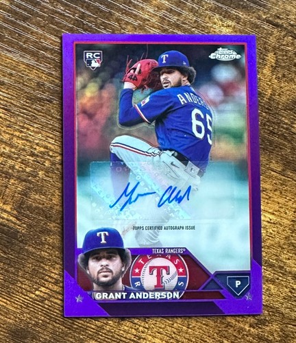 2023 Topps Chrome Update Auto Purple Refractor Grant Anderson /250 RC # ...