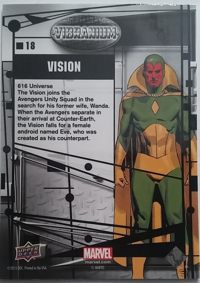 2015 Upper Deck Marvel Vibranium Base Card #18 Vision | eBay