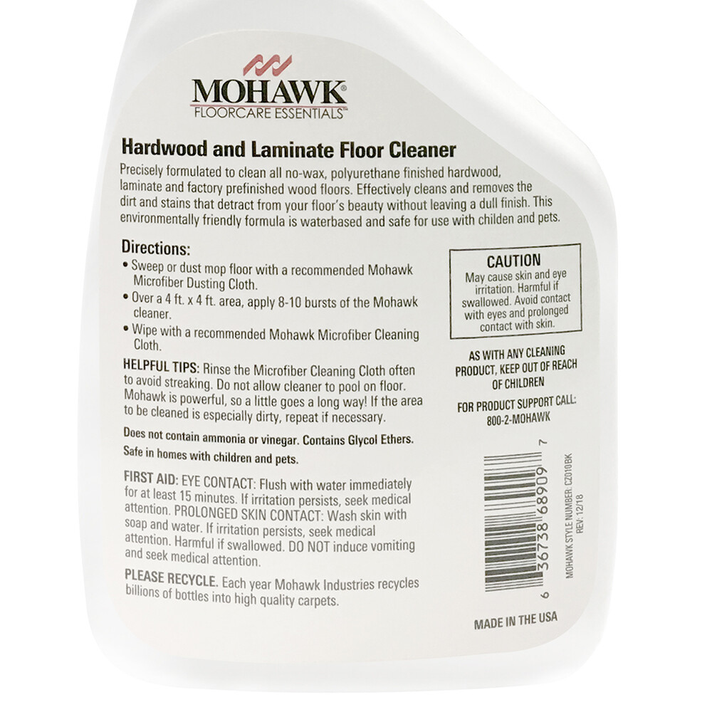 New Mohawk Floorcare Essentials Hardwood & Laminate Floor Cleaner Spray ...