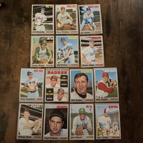 1970 Topps Baseball Lot Of 14 Morales Snyder Haney Alston Willhelm ...