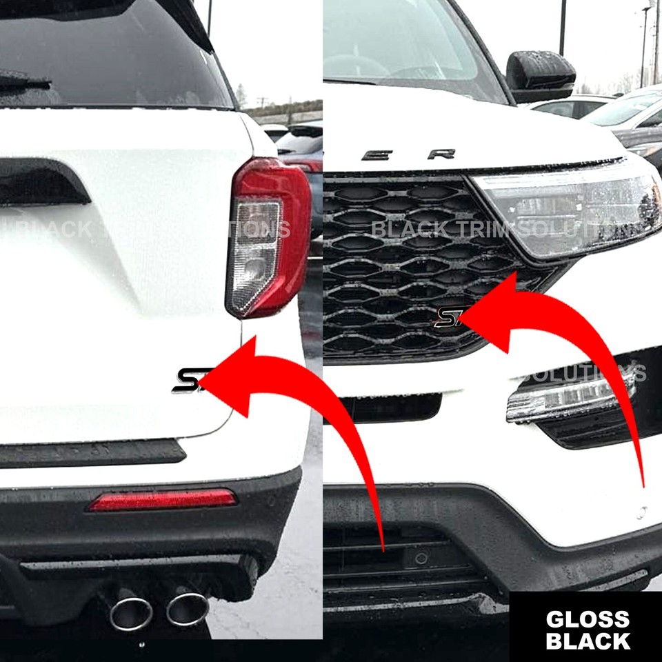 2020-2024 Ford Explorer Gloss Black Front Rear ST Tail Gate Decals ...