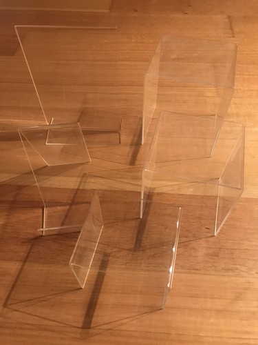 Tupperware 5 Pc Display Riser Set Acrylic CLEAR Product Stand For party ...