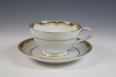 Noritake Japan Warrington Pattern #6872 Footed Cup & Saucer | eBay