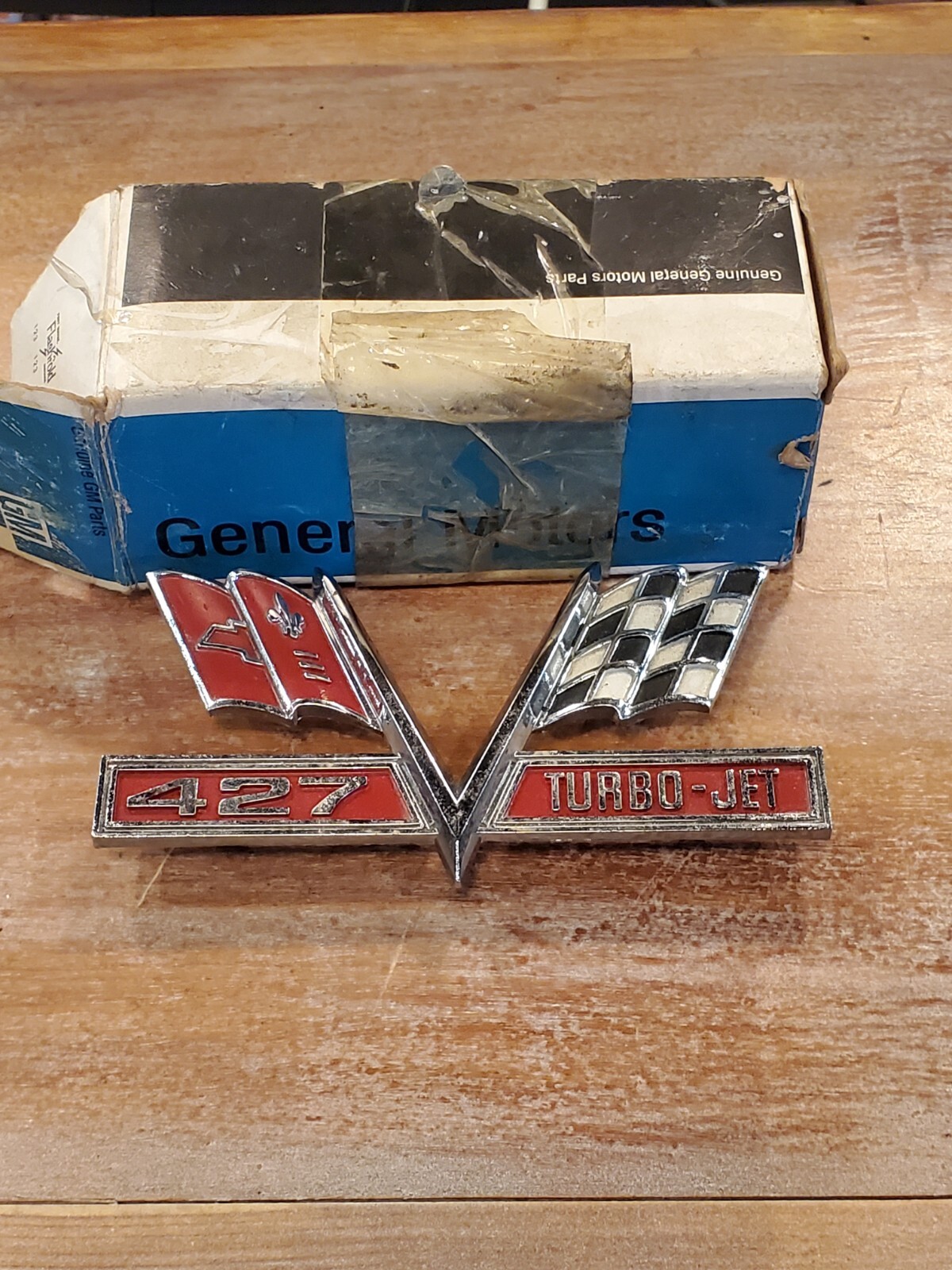 Chevy 427 Emblem Camaro Impala Chevrolet Biscayne Belair GM #3878607 ...