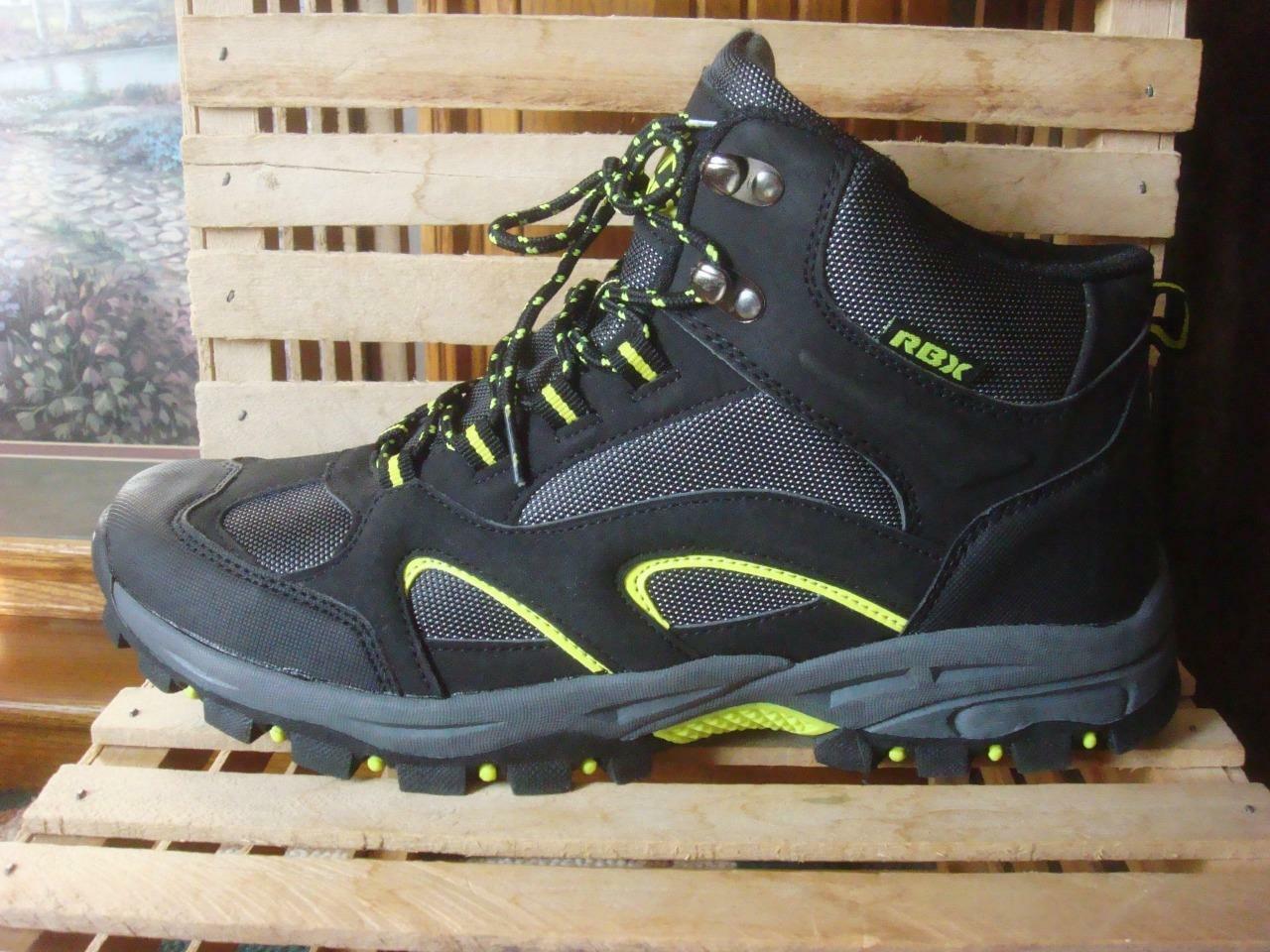 NWOB~ RBX LIFE LIVE ACTIVE RUGBY BLACK W/YELLOW ATHLETIC HIKING BOOTS ...