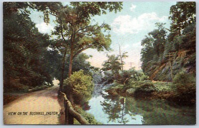 Postcard Easton PA View On The Bushkill Creek River Rotograph Co PA06 | eBay