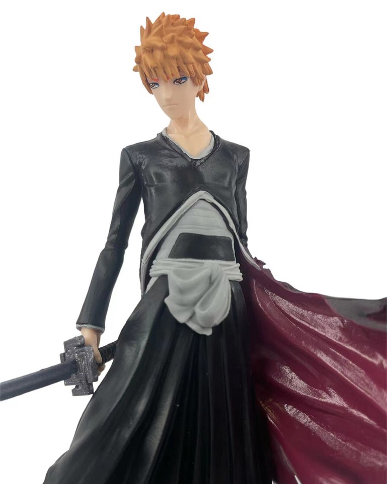 Japanese Anime Bleach Kurosaki Ichigo Bankai Zangetsu PVC Statue Action ...