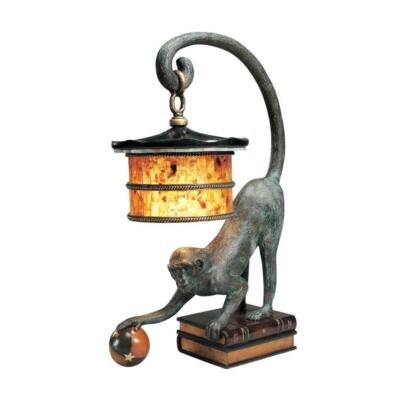 Maitland Smith Monkey Lamp - Young and Black Penshell Shade with Mother ...