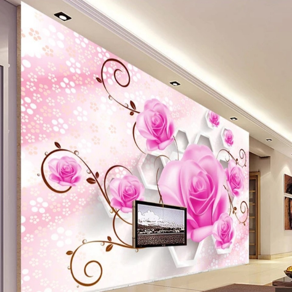 3D Rose Design Photo Wallpaper Wall Mural Living Room Bedroom Vlies ...