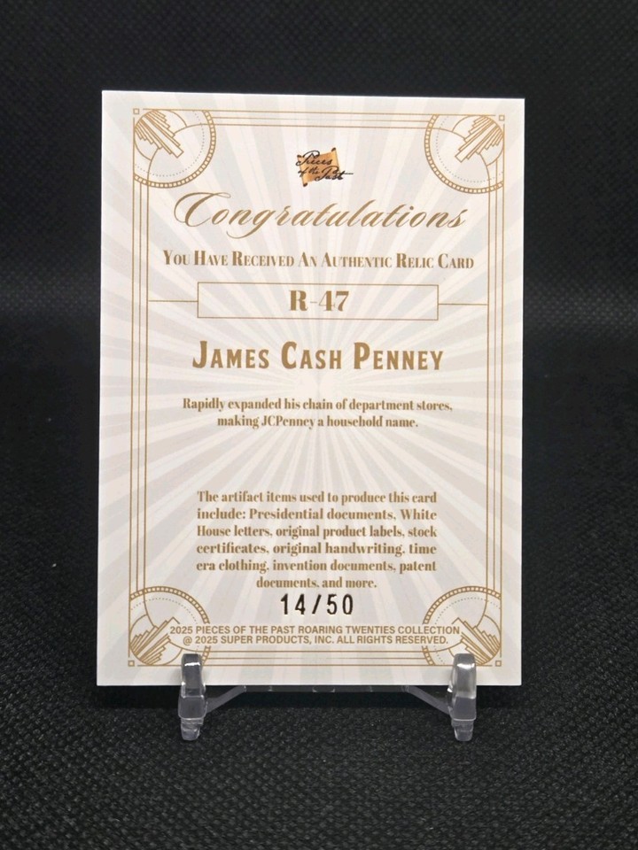 2025 Pieces of the Past Roaring Twenties James Cash Penney Blue Relic ...