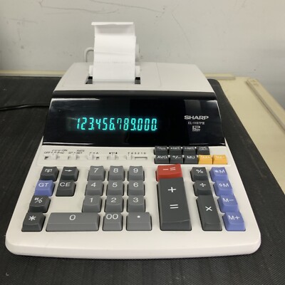 Sharp EL-1197PIII Electronic Printing Calculator Adding Machine Ribbon ...