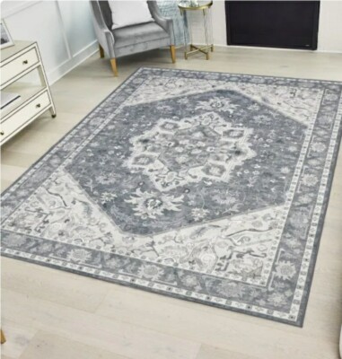 Wyatt & Ash Washable Indoor Area Rug, Darya 5x7 | eBay