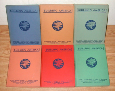 1943 BUILDING AMERICA BOOKS, ILLUSTRATED STUDIES ON MODERN PROBLEMS ...
