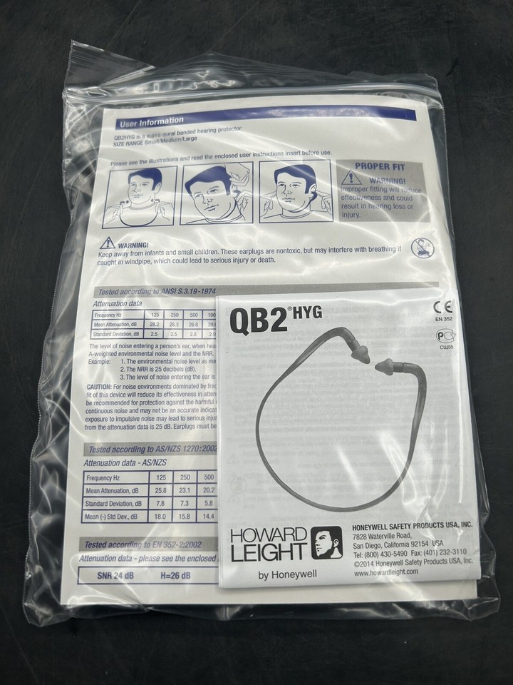 Honeywell HOWARD LEIGHT QB2HYG Headband Earplug 33552005100| eBay