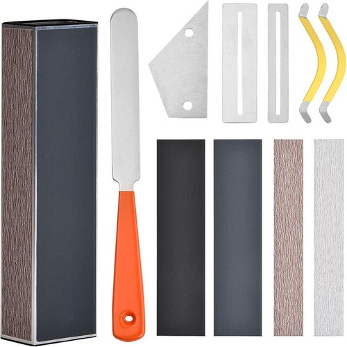 11 PCS Guitar Luthier Tool Kit Fret Crowning File Rocker Fingerboard ...