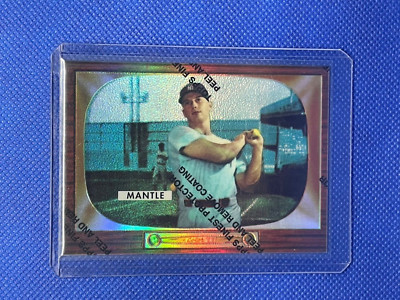 1996 Topps - Mickey Mantle Reprints #5 1955 Bowman Finest Refractor 1: ...