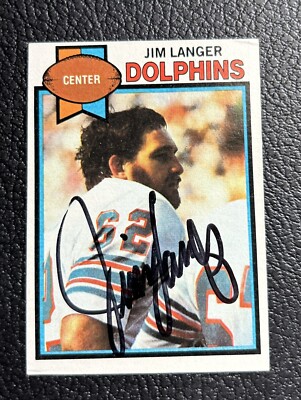 JIM LANGER SIGNED AUTOGRAPHED 1979 TOPPS Card # 425 Miami Dolphins | eBay