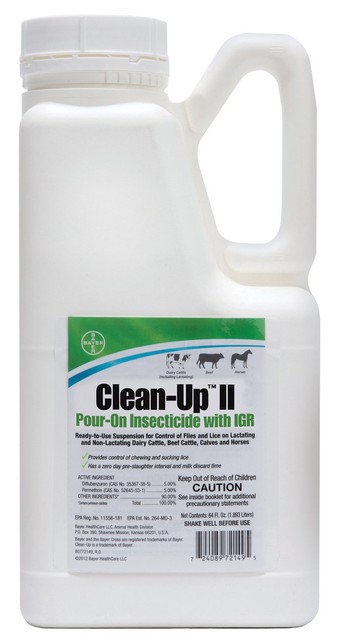 Bayer Animal Health 698526 Clean-up II Pour on Insecticide IGR for sale ...