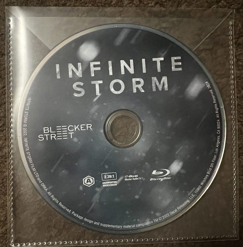 NEW INFINITE STORM (2022) - Blu-ray disc only in clear plastic envelope ...