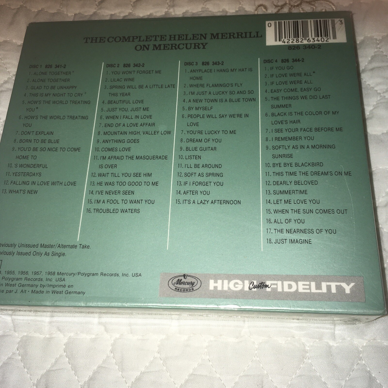 Complete Helen Merrill on Mercury (1954-1958) [Box] by Helen Merrill ...