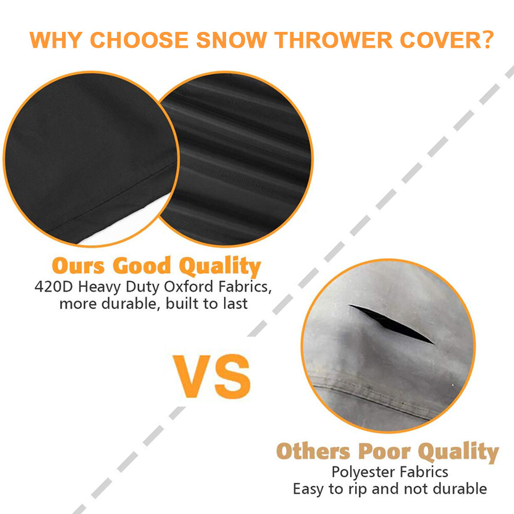 Heavy Duty Snow Thrower Snowblower Storage Protective Cover Anti-UV ...