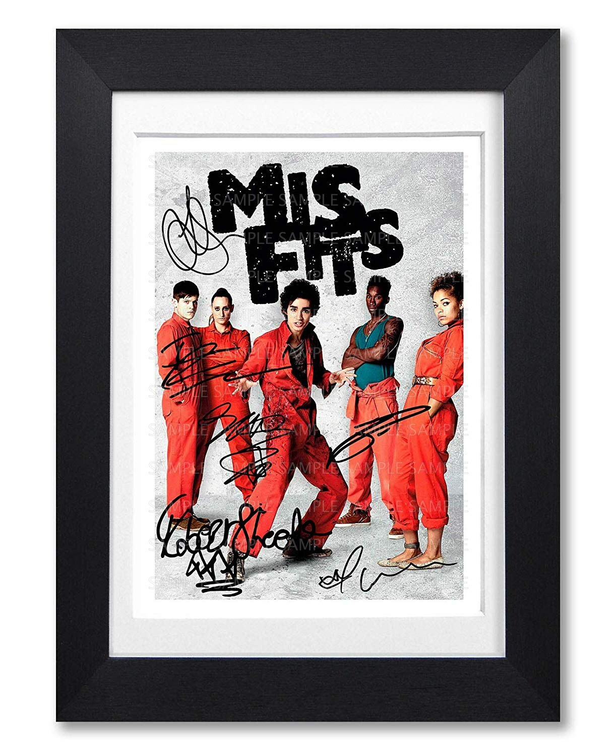 MISFITS CAST SIGNED POSTER PRINT TV SHOW SERIES SEASON PHOTO AUTOGRAPH ...