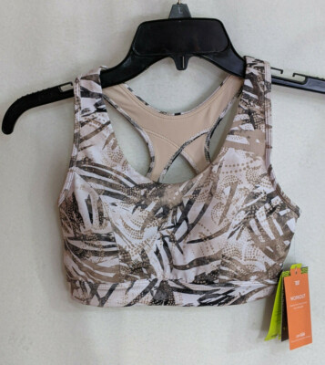 Tek GearWomen Tree Leaves Print Keyhole Medium-Impact Sports Bra - Size ...