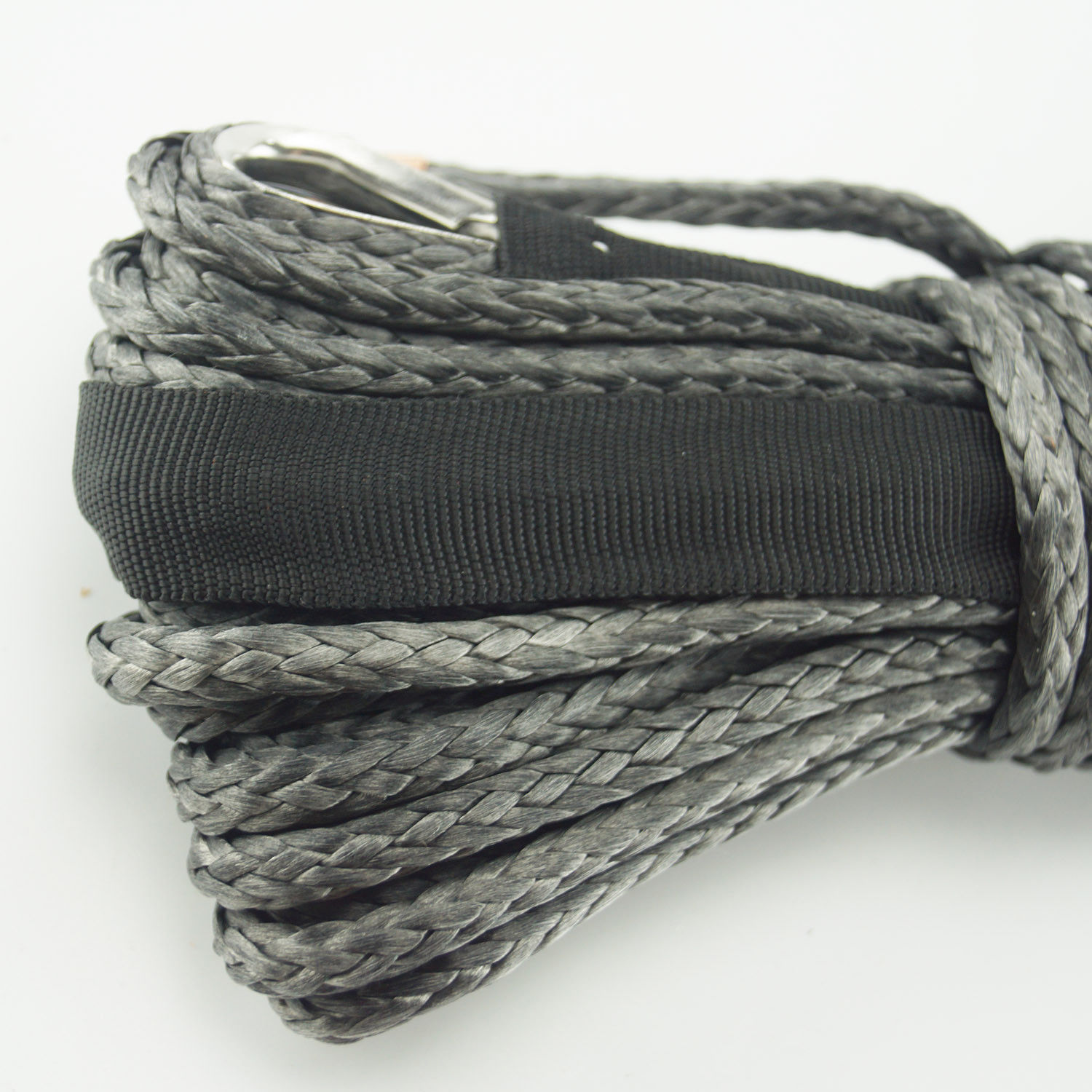 6MM x 15M Dyneema SK75 Winch Rope Synthetic strap Grey 4WD AVT Boat ...