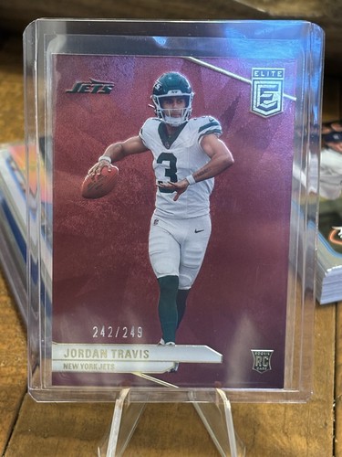 Jordan Travis 2024 Panini Donruss Elite Rookie RC Maroon /249 #145 Jets ...