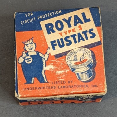 One(1) Box of 4 - Royal Type S 30 Amp Fustats Fuses No. 930 - Made In ...