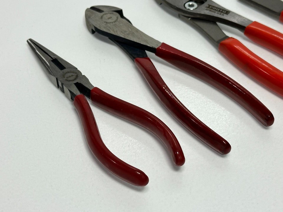 NEW Proto Tools USA 4pc Pliers Set, Needle, Diagonal Cutters, Slip ...