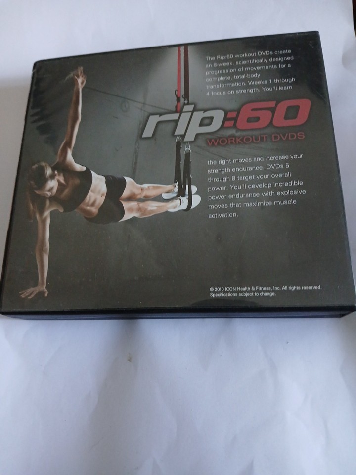 RIP:60 WORKOUT 12 DVD SET 8 WEEK TOTAL BODY TRANSFORMATION POWER ...