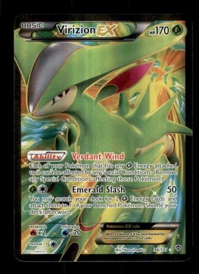 Pokémon TCG Virizion-EX Plasma Blast Holo Card Full Art Ultra Rare 96/ ...