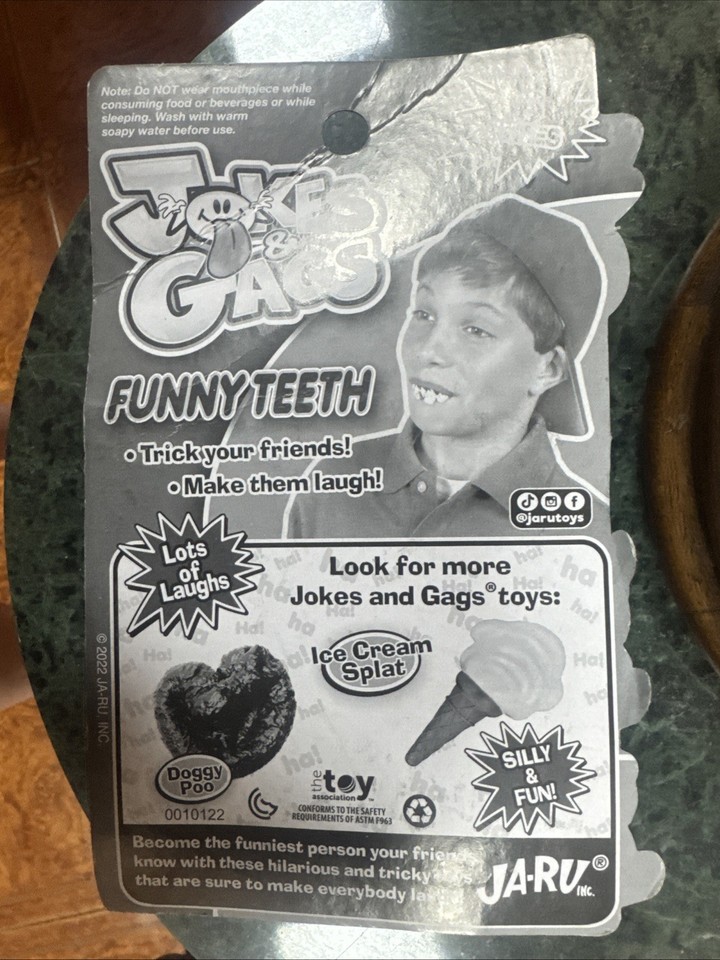 2 FUNNY JOKE TEETH Nerd Fake Hillbilly Bad Missing Tooth Ugly Buck ...
